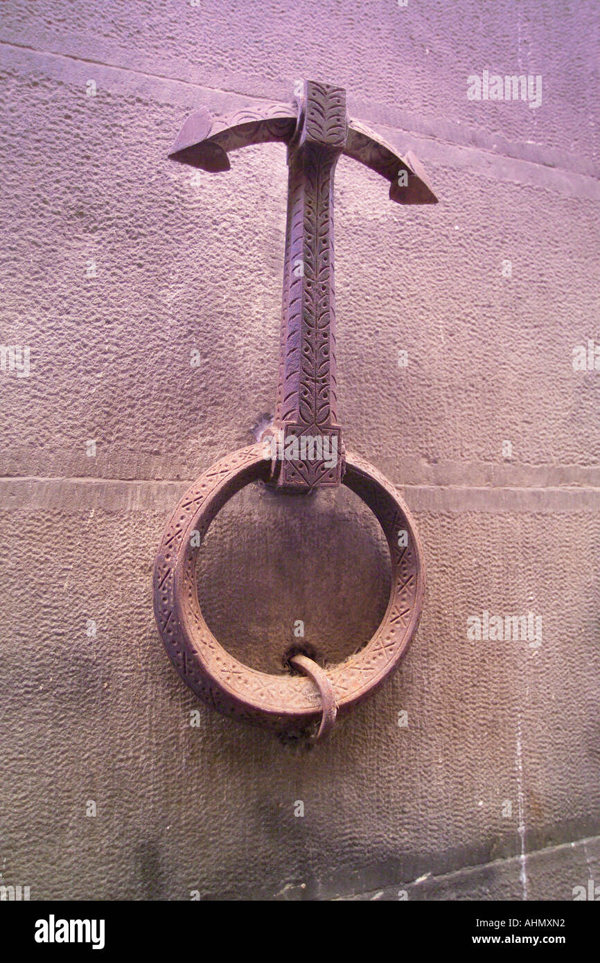 Hitching Post on Wall in Lucca Stock Photo - Alamy