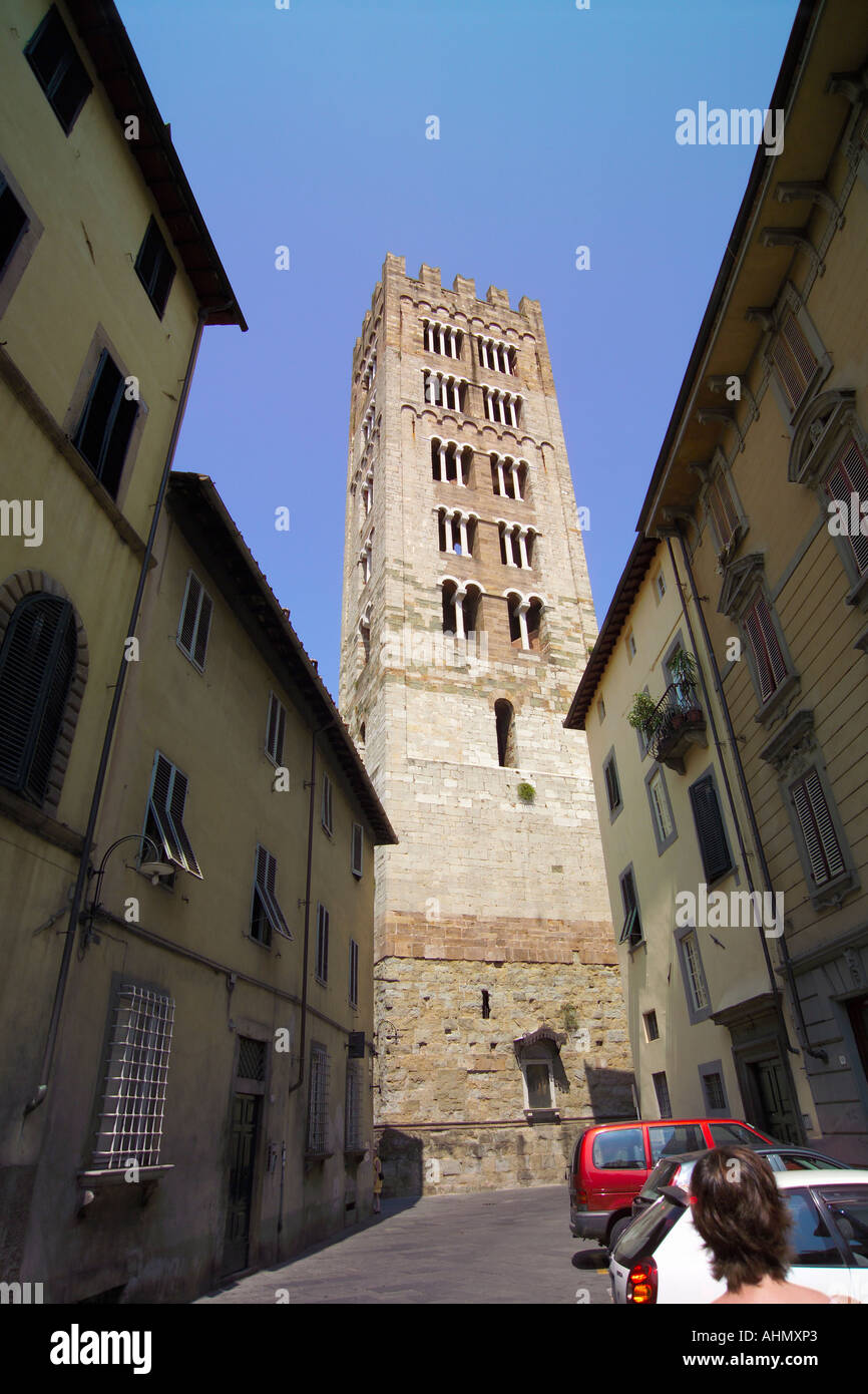 Medieval Church tower,in Lucca,Tuscany,Italy Stock Photo - Alamy