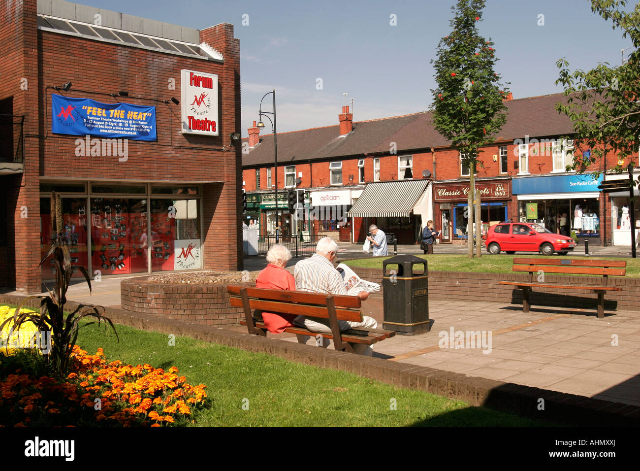 UK Cheshire Stockport Romiley Compstall Road Forum Theatre and shopping ...