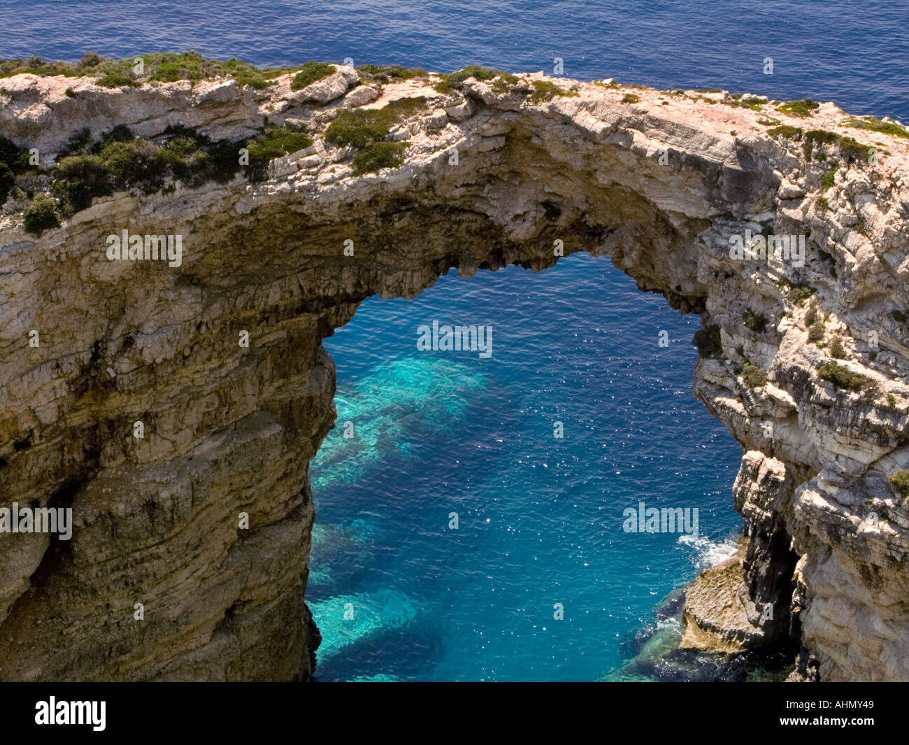 Tryptos Arch Paxos Ionian Islands Greece Stock Photo - Alamy