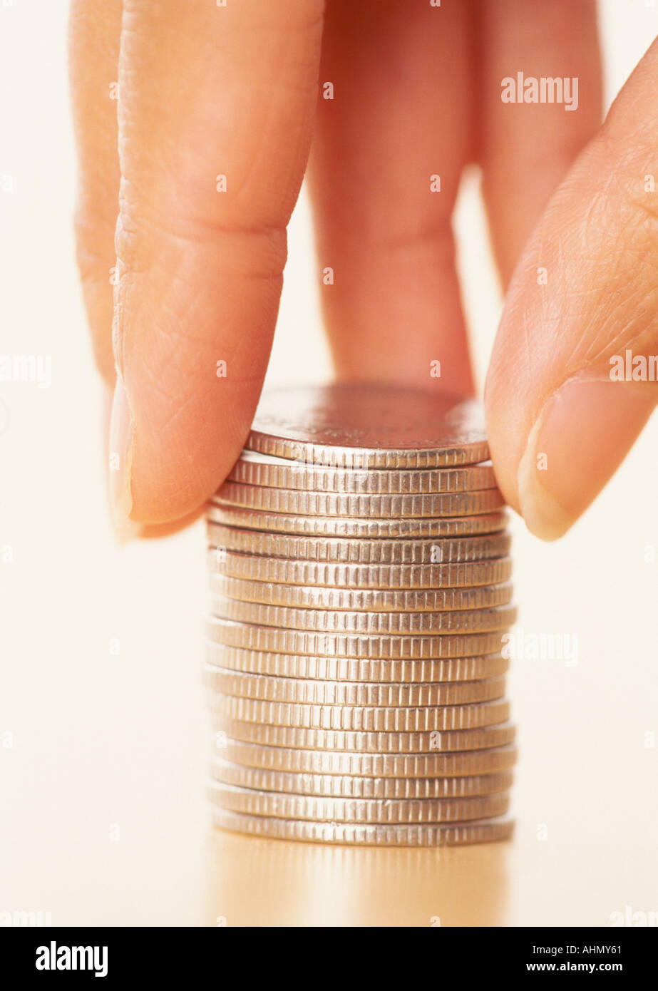3 piles coins hi-res stock photography and images - Alamy