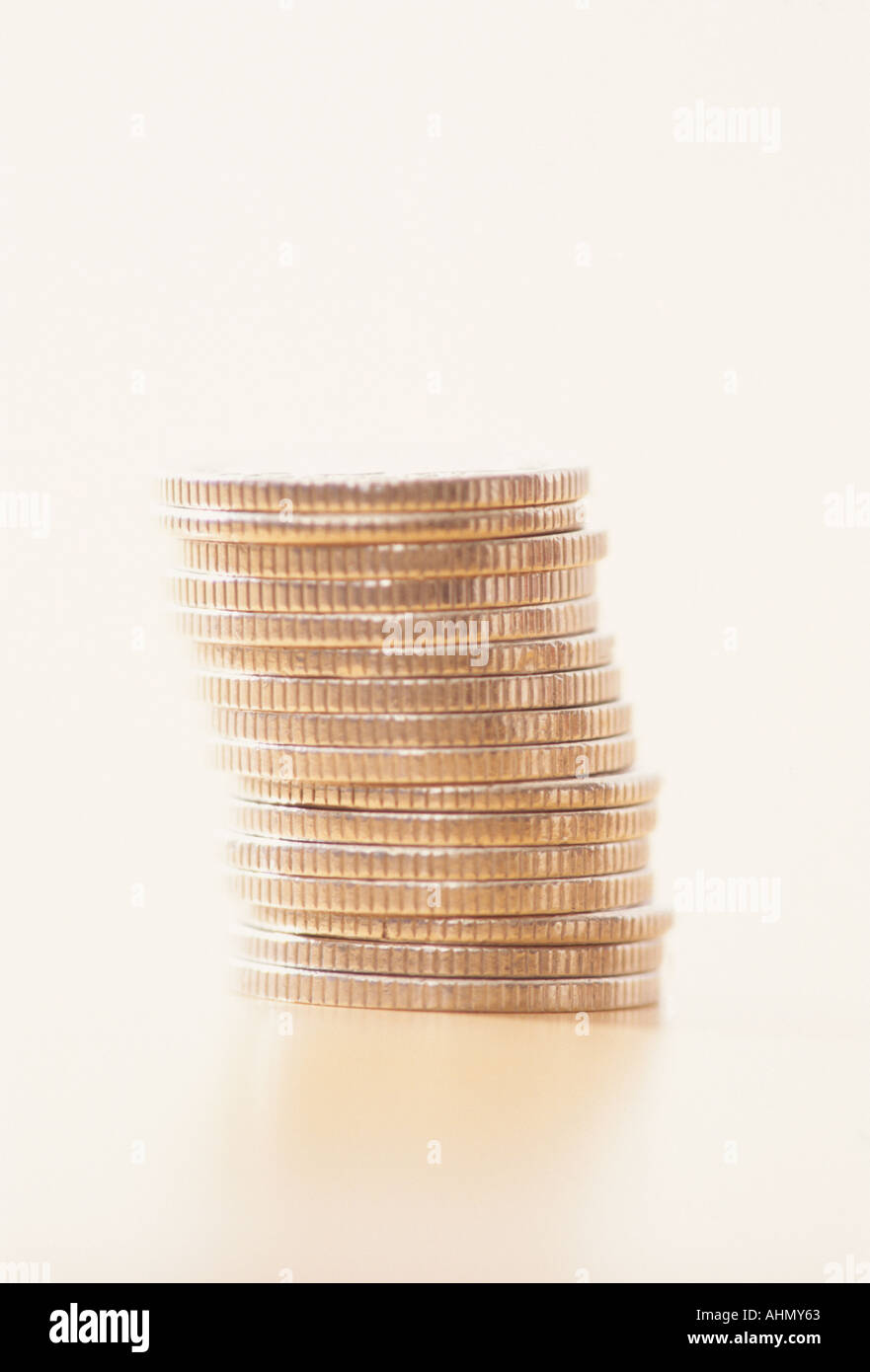 3 piles coins hi-res stock photography and images - Alamy