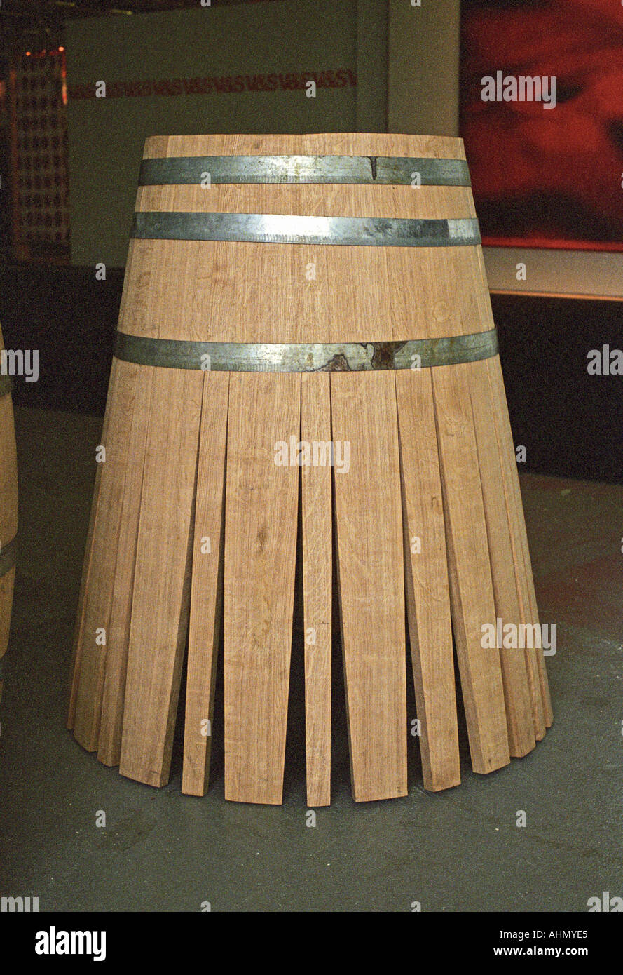 A half finished barrel made from Swedish oak but in the traditional ...