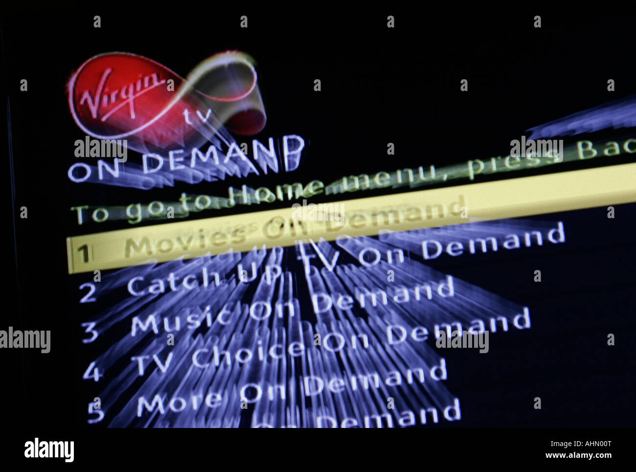 Television on demand guide menu hi-res stock photography and images - Alamy