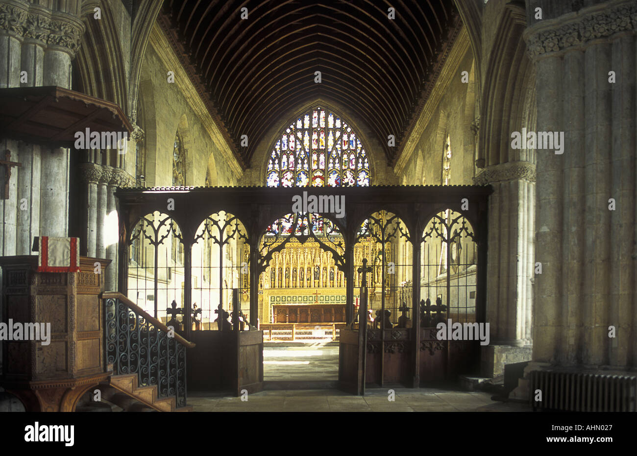 St Patrick s Church interior Patrington East Yorkshire England Stock ...