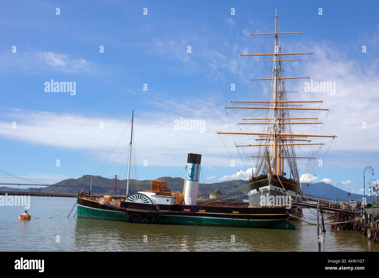 Sailing ship Balclutha docked at Fisherman's Wharf San Francisco ...