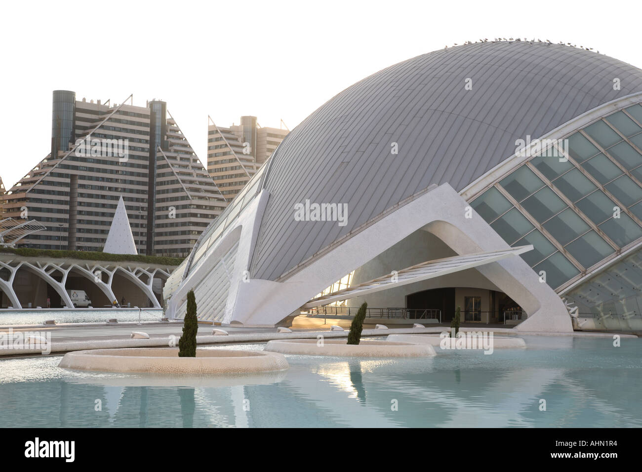 IMAX Cinema with modern housing behind, Arts and Science City from ...
