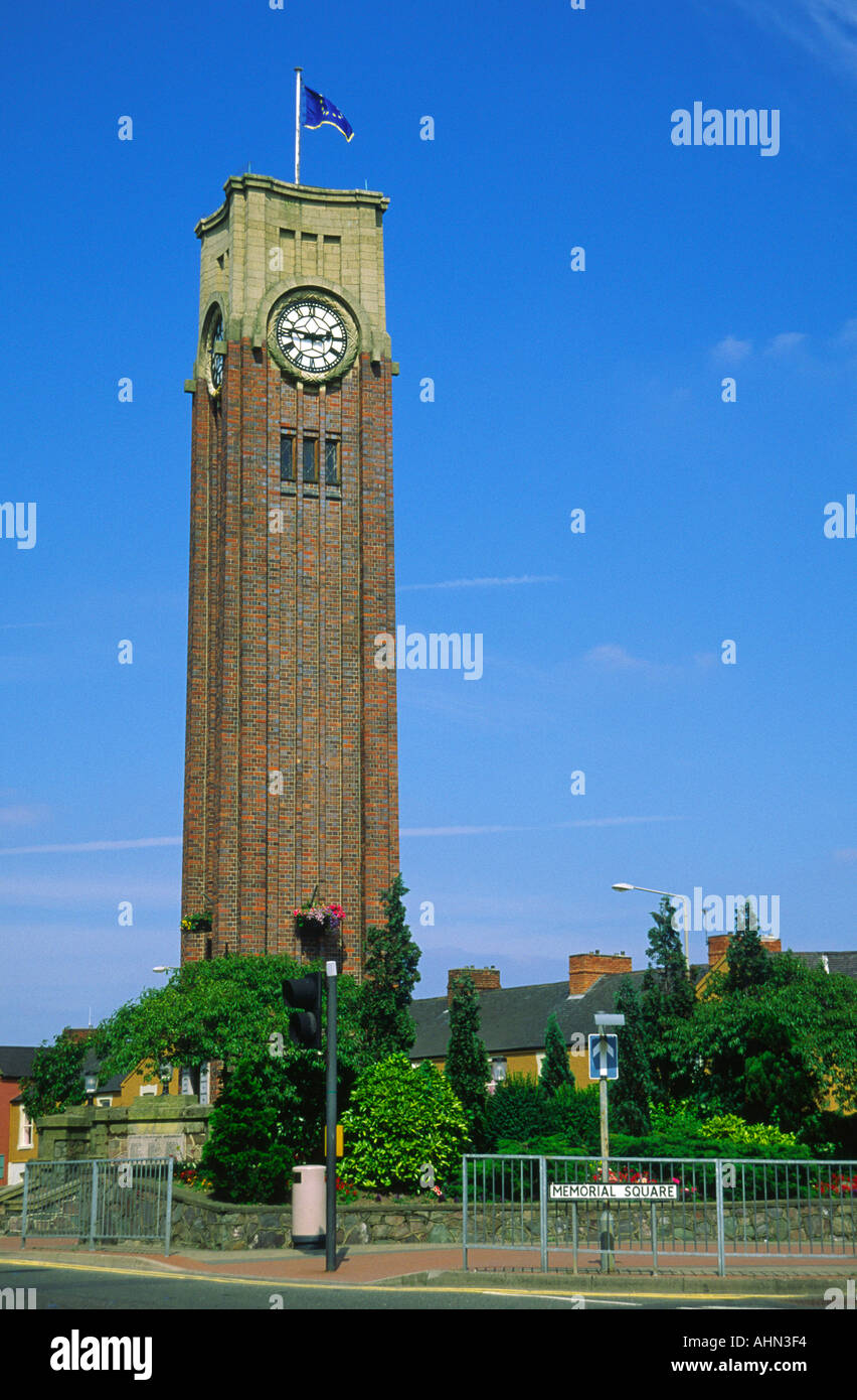 Clock tower in Memorial Square Coalville Leicestershire England Stock ...