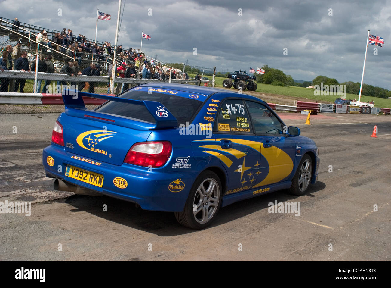 Customised Subaru Impretsa at drag race Stock Photo - Alamy