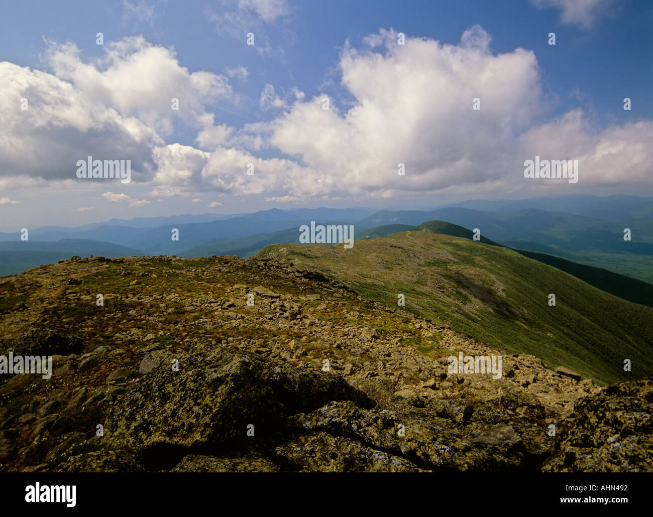 Scenic views of the White Mountain National Forest from Mount Monroe ...