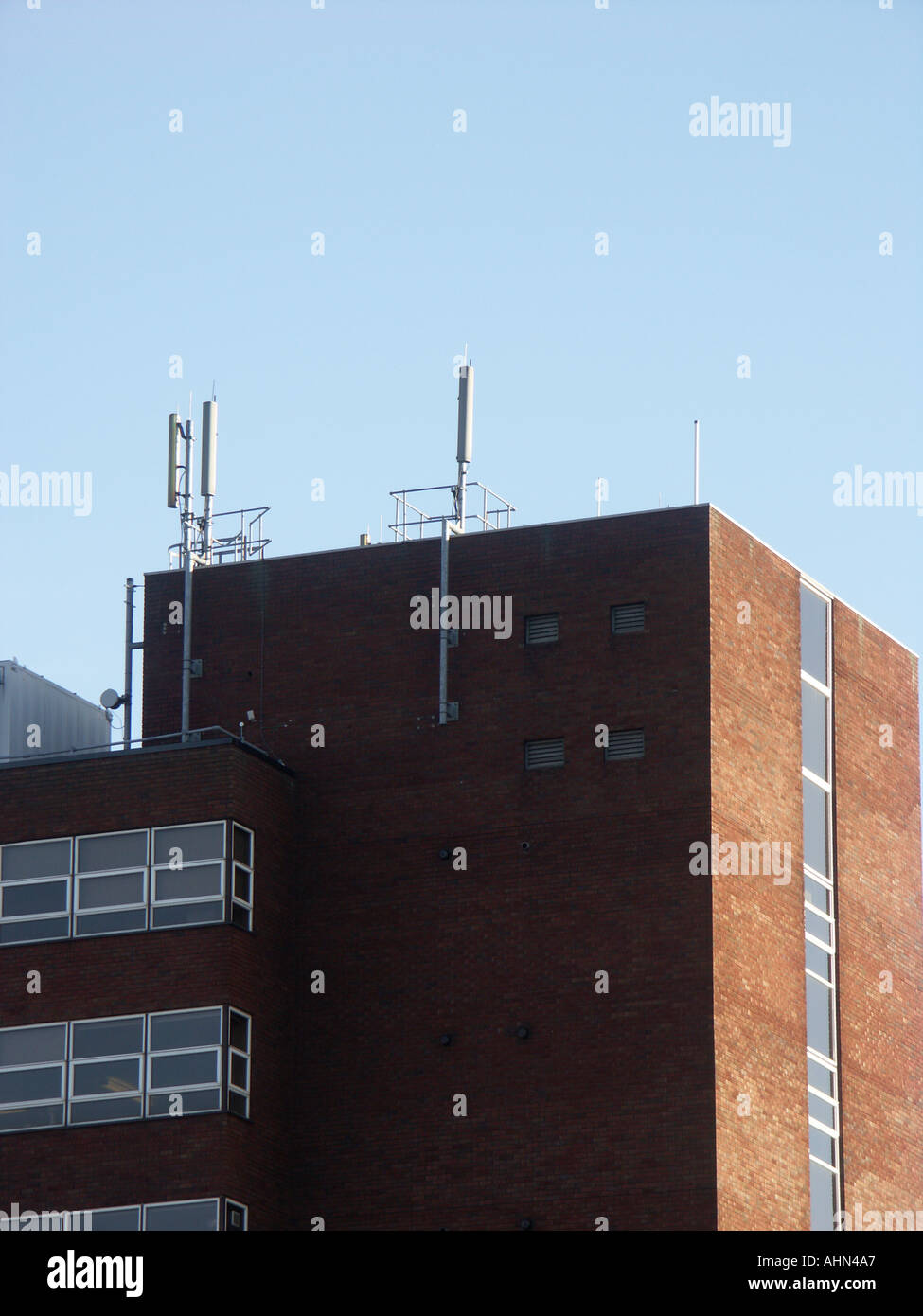 Office Building with Communications Equipment Stock Photo - Alamy