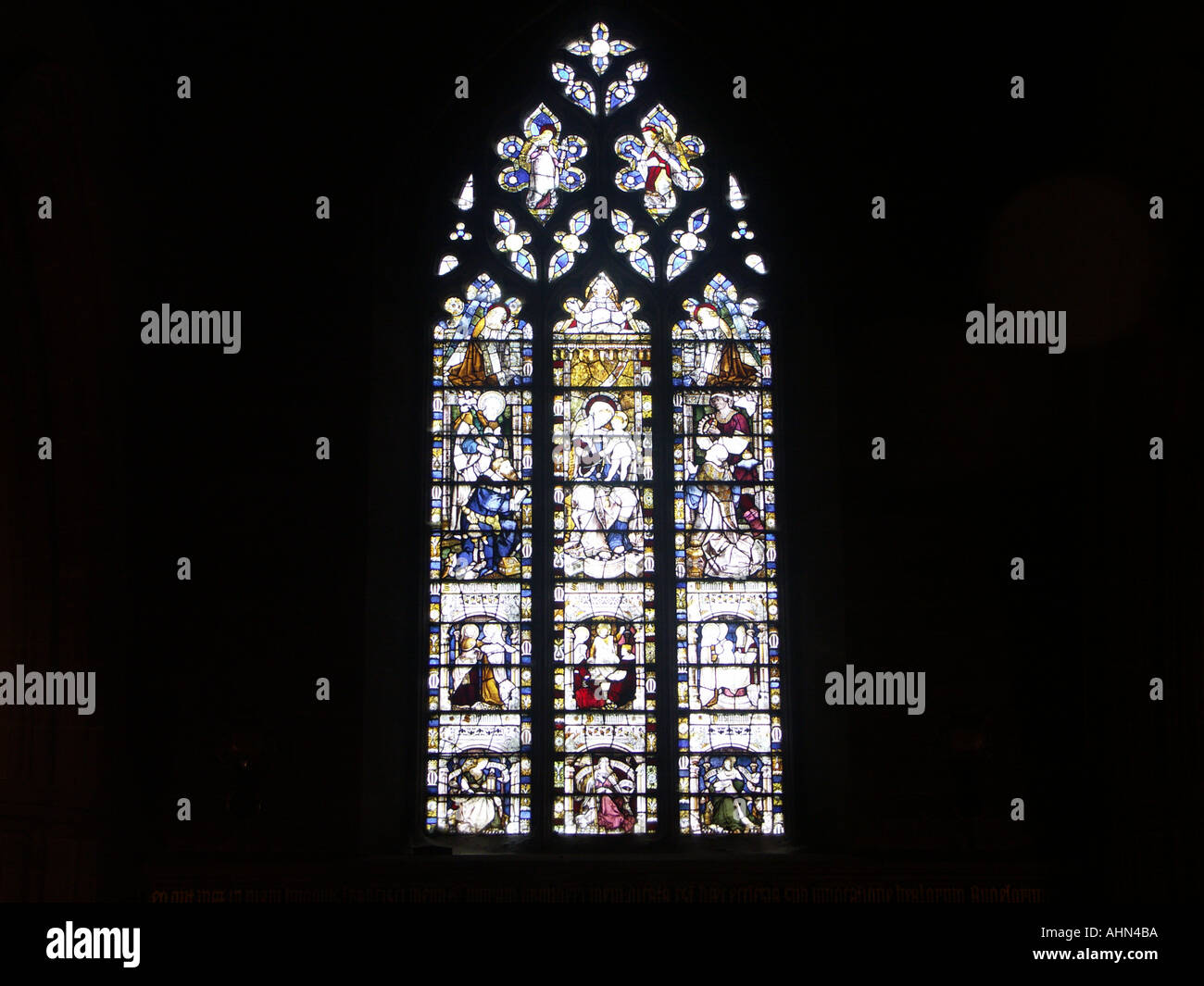 Stained Glass Window Hoar Cross Church 2 Stock Photo - Alamy