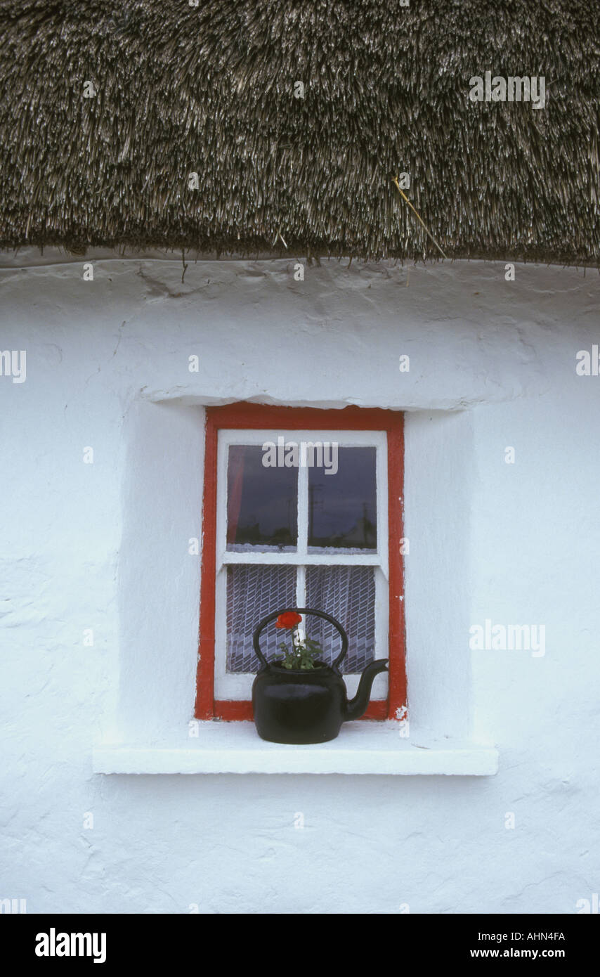 Cottage window Inishmore Aran Isles west of Galway Ireland Stock Photo ...