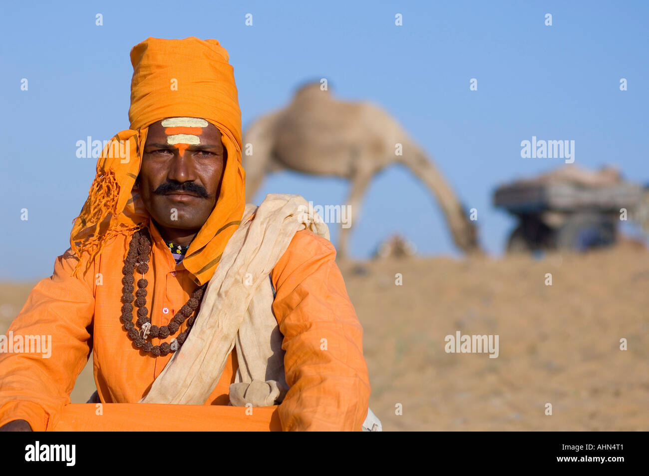 Portrait of a priest, Pushkar, Rajasthan, India Stock Photo - Alamy