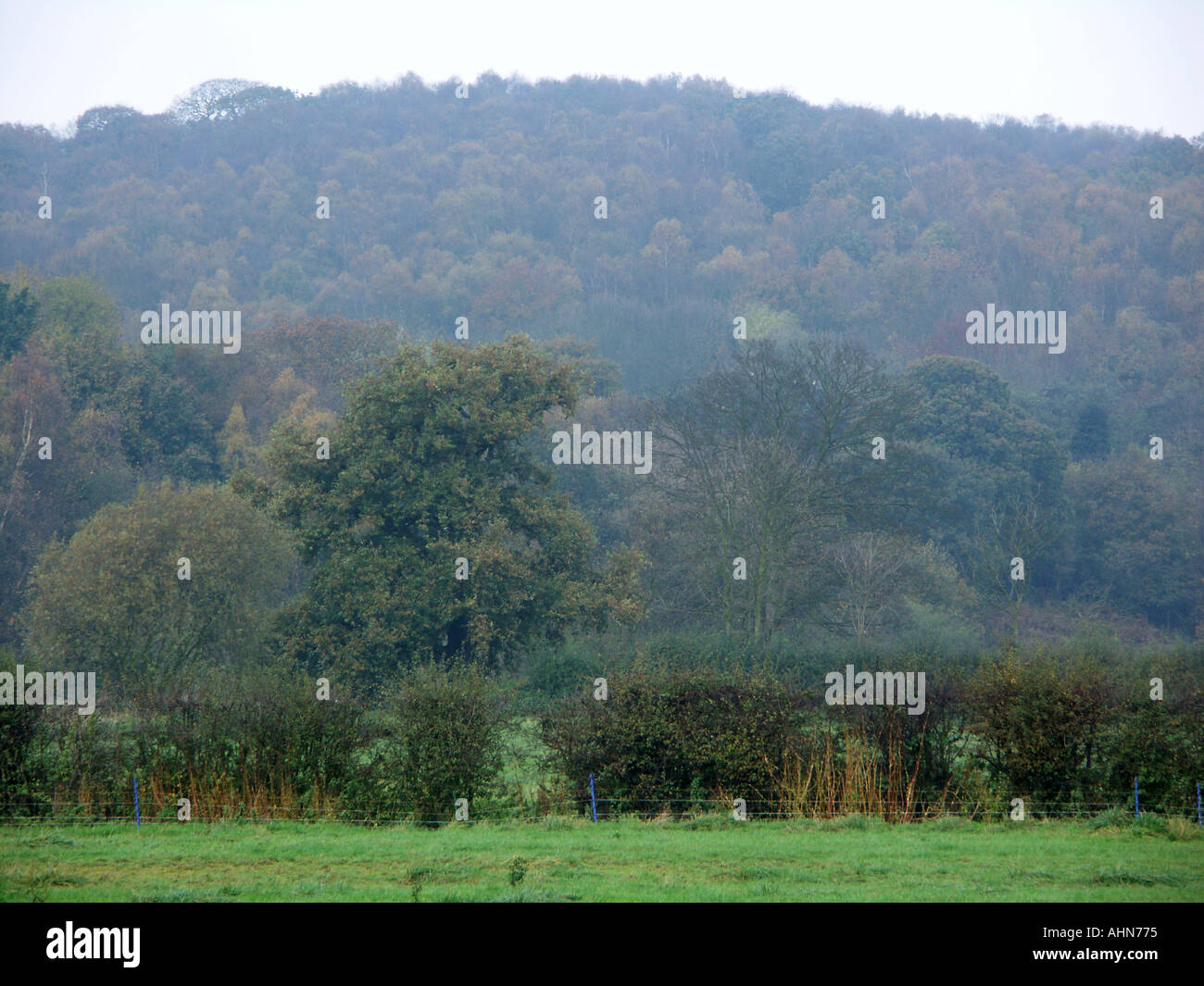 Misty autumn morning Hopwas 1 Stock Photo - Alamy