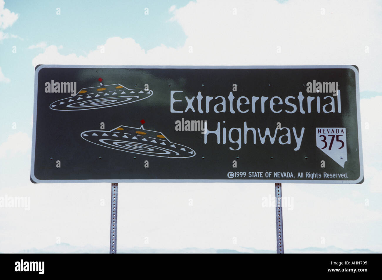 Extraterrestrial Highway road sign Nevada Stock Photo - Alamy