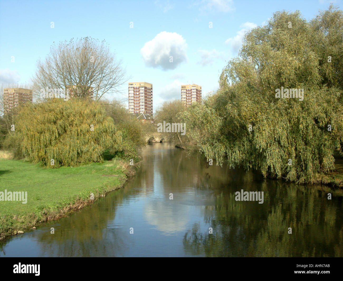 River Anker and Lady Bridge Tamworth Stock Photo - Alamy