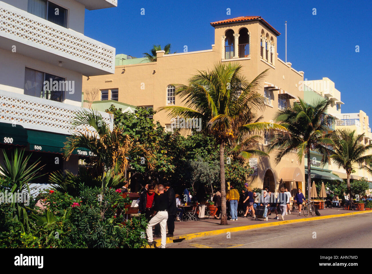USA Florida Miami Beach Ocean Drive Deco Drive Stock Photo - Alamy