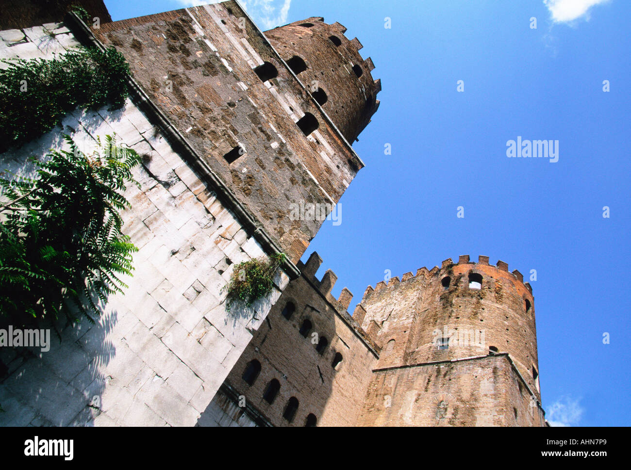 Europe Rome The Appian Way Roman Gate Porta of San Sebastiano Stock ...