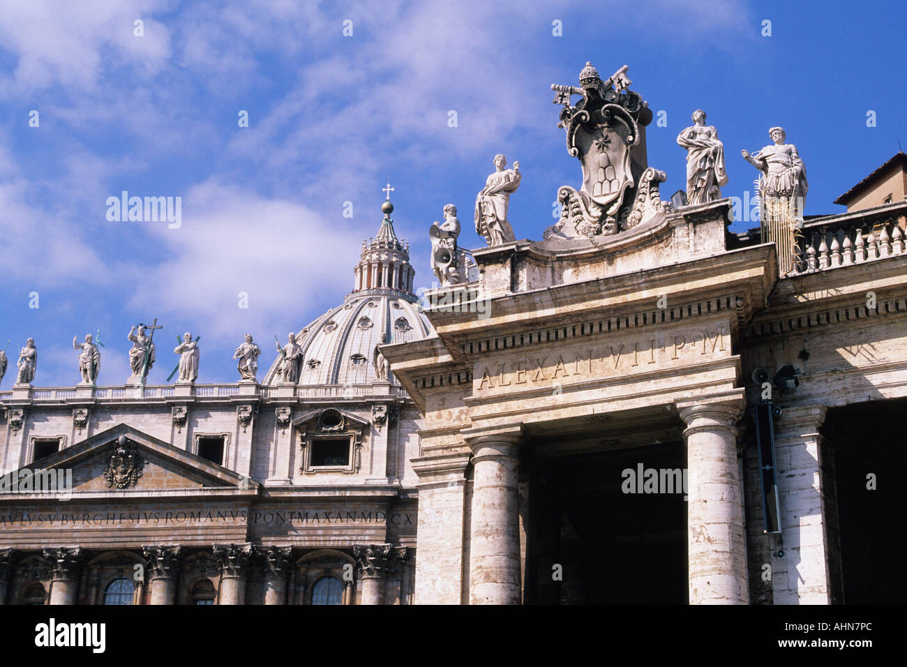 Rome Italy Vatican City Saint Peter's Basilica Detail Jesus and the ...