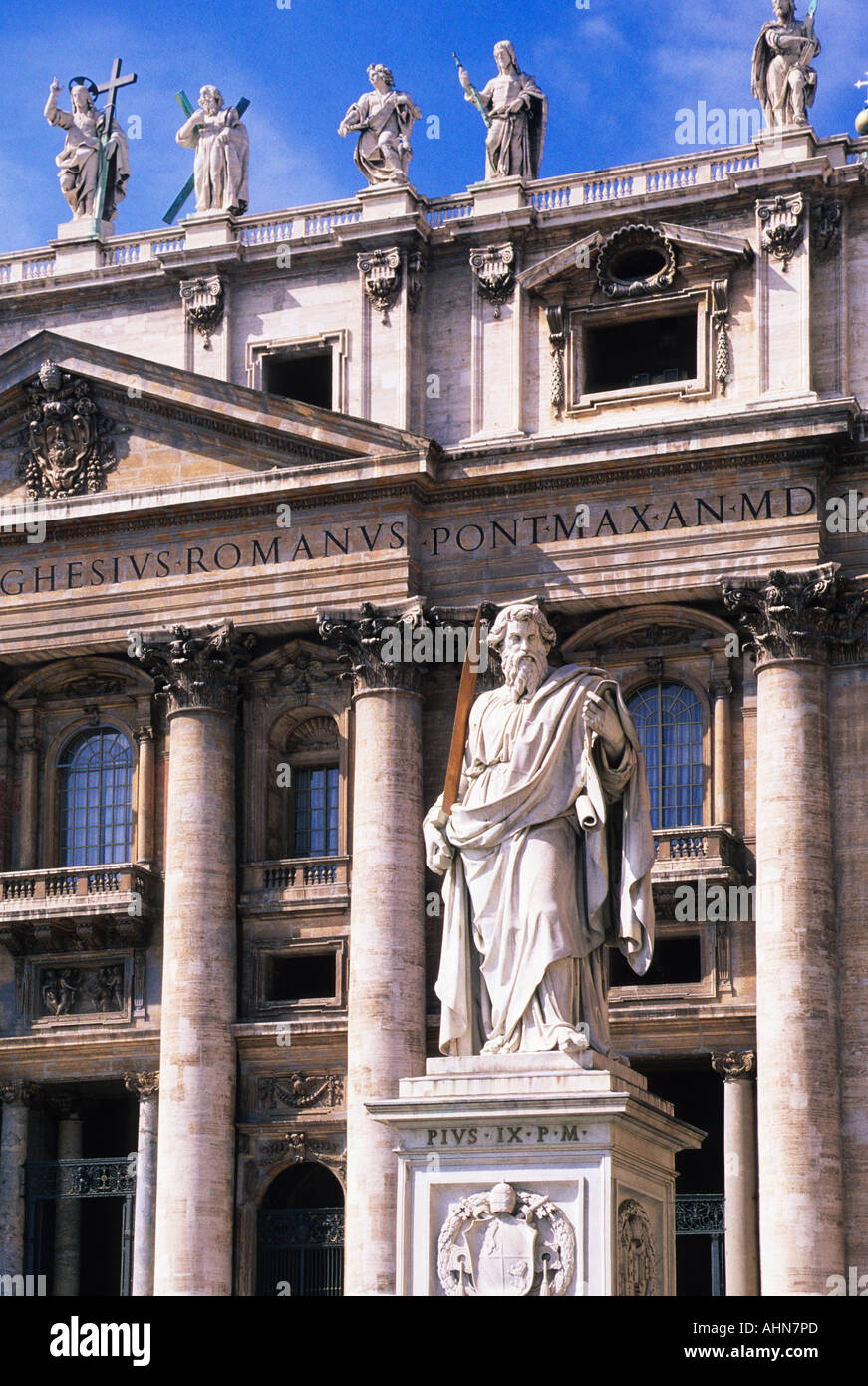 Rome, Lazio, Italy Vatican City Saint Peter's Basilica Detail Jesus and ...