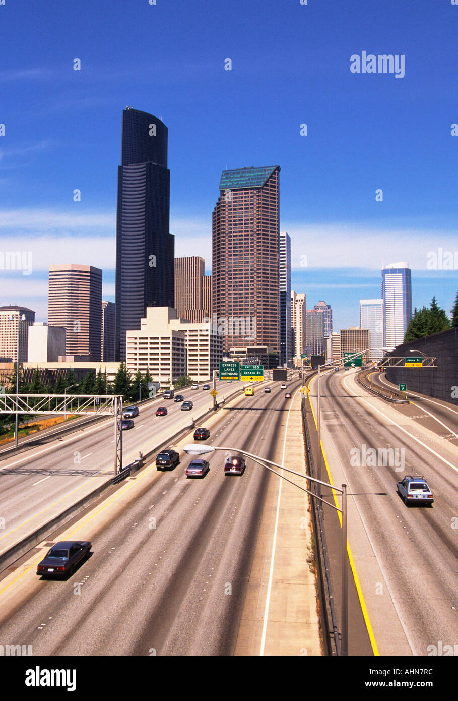 USA Washington State Pacific Northwest Seattle Skyline As Seen From ...