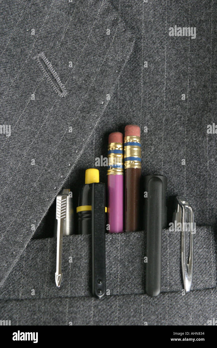 Pens in pocket hi-res stock photography and images - Alamy