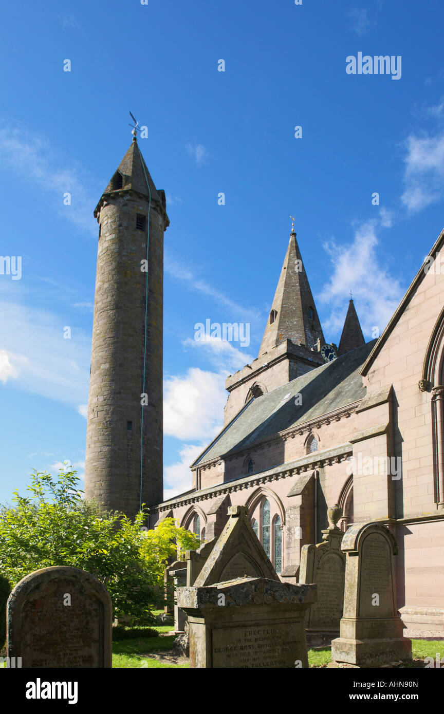 Brechin Cathedral and Round Tower, Brechin, Angus, Scotland, UK Stock ...