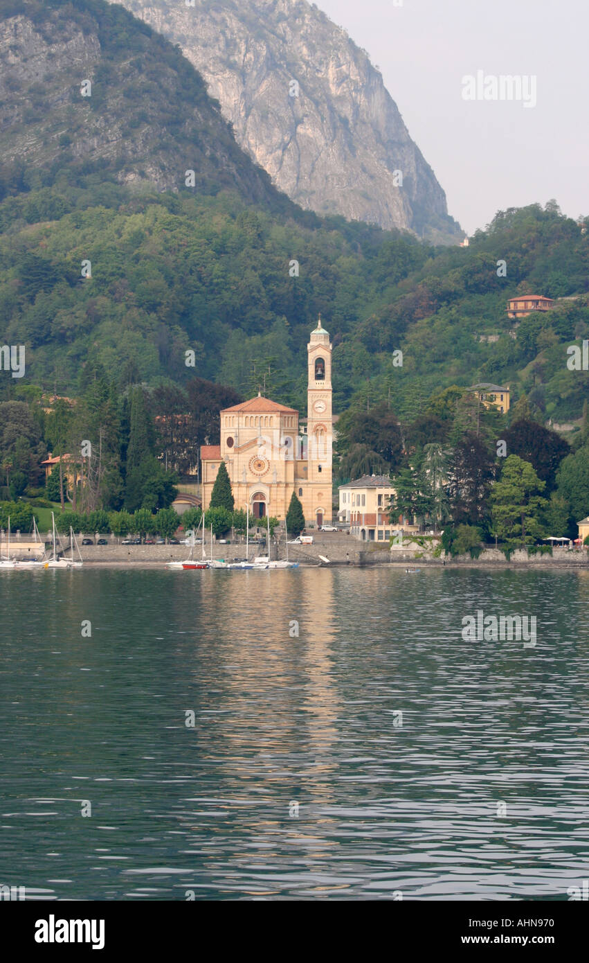 Church on Lake Como Stock Photo - Alamy