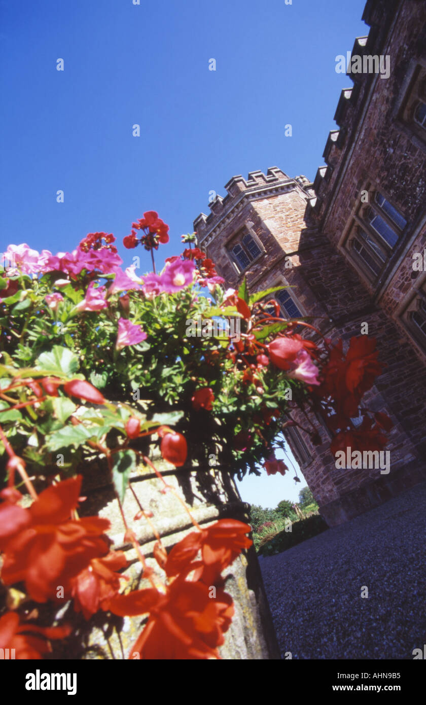 A low angled viewpoint of Mount Edgecombe House Cornwall UK Stock Photo ...