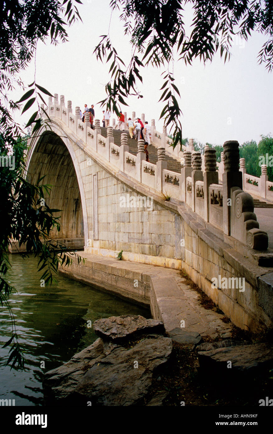 Summer Palace's Jade Belt Bridge Yudai Qiao over inlet of Yu River to ...