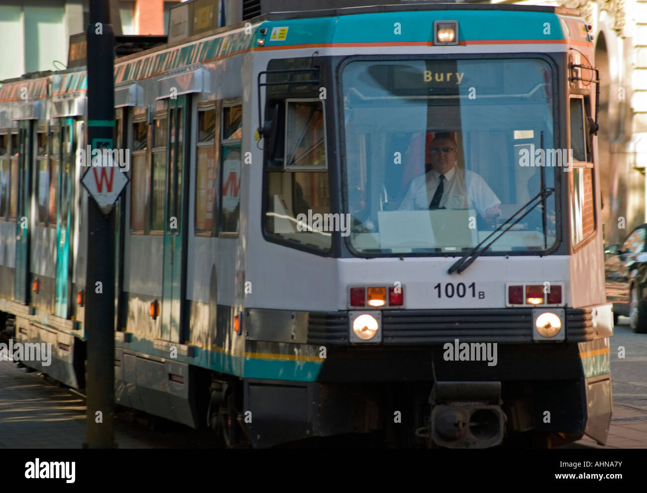 Metrolink Tram Heading To Bury.Photographed In PiccadIlly Mnchester ...