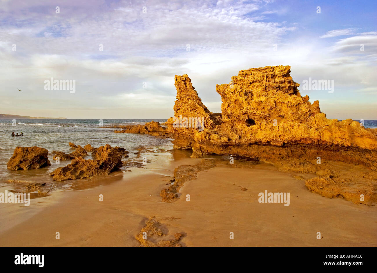 Unusual rocks on Anglesea Beach Great Ocean Road Victoria Australia ...