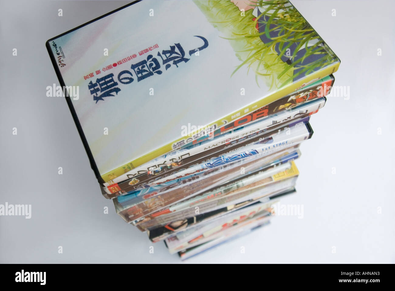 anime dvd stack Stock Photo - Alamy