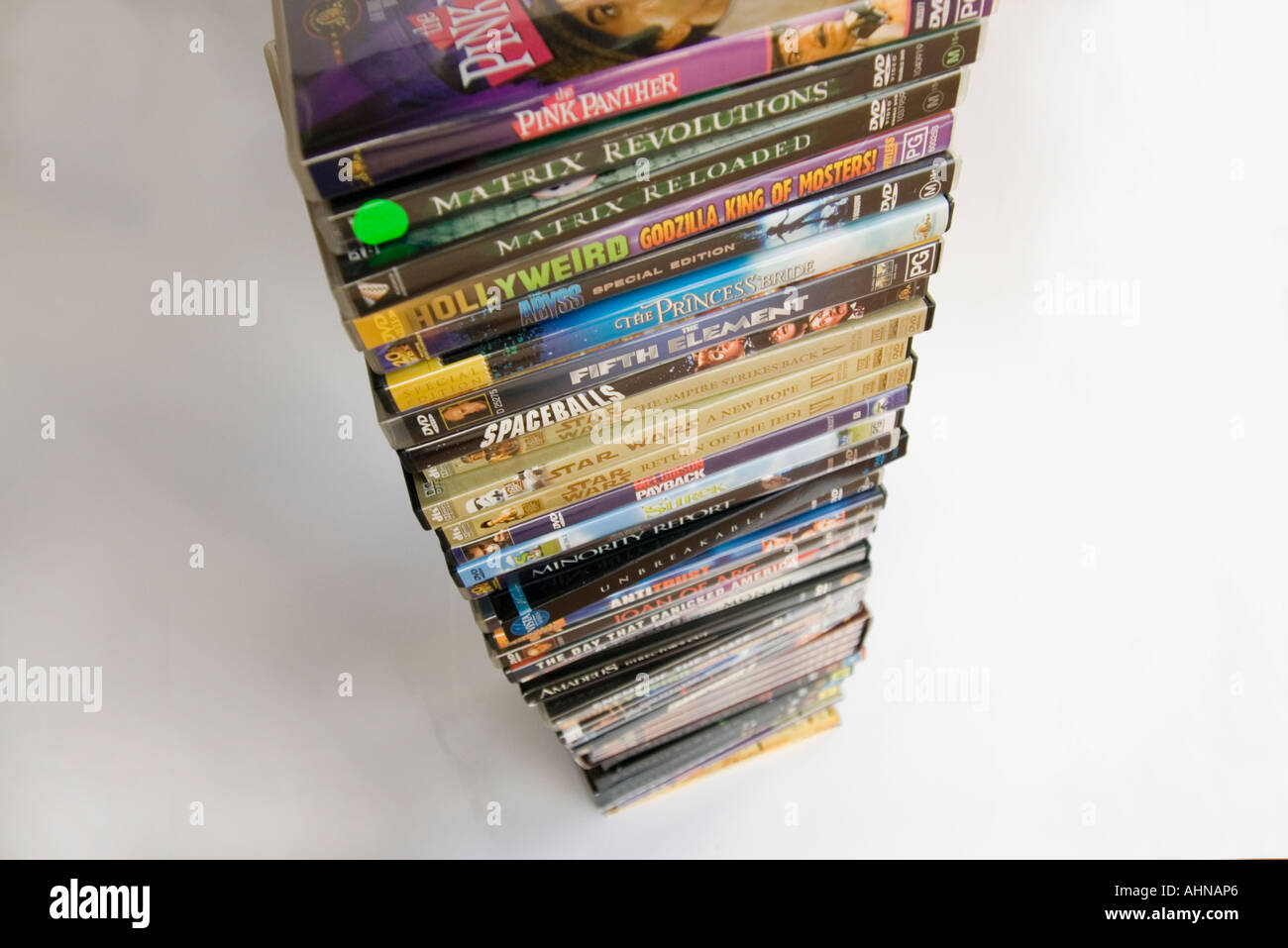 dvd movie stack Stock Photo - Alamy