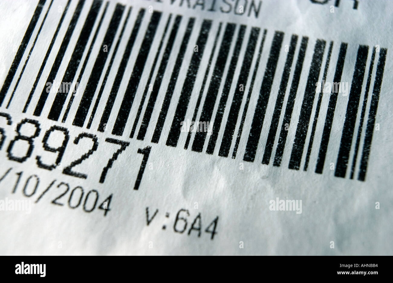 Receipt with bar codes hi-res stock photography and images - Alamy