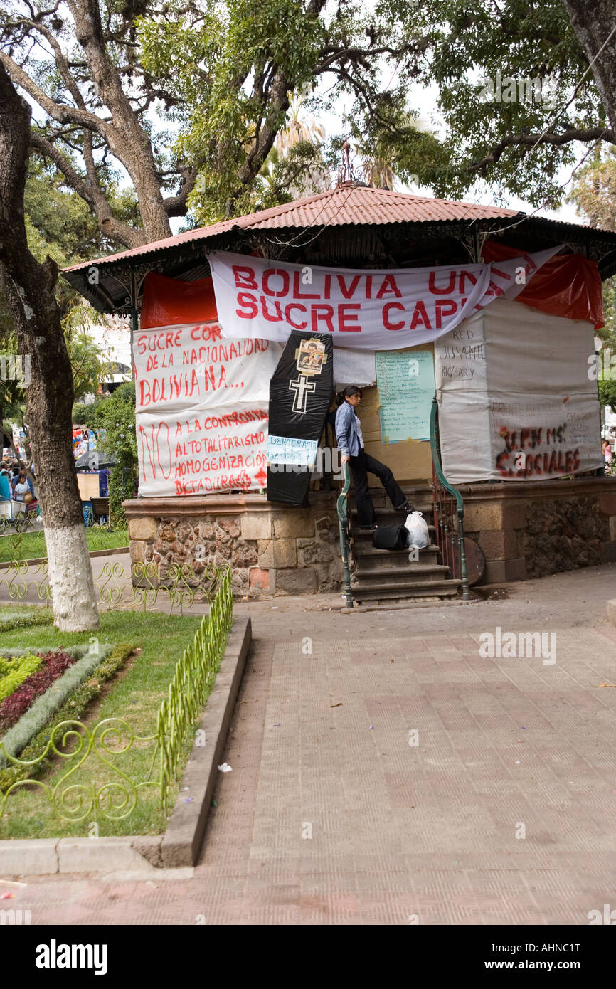 Hunger strike demonstration to reinstate the city of Sucre as the ...