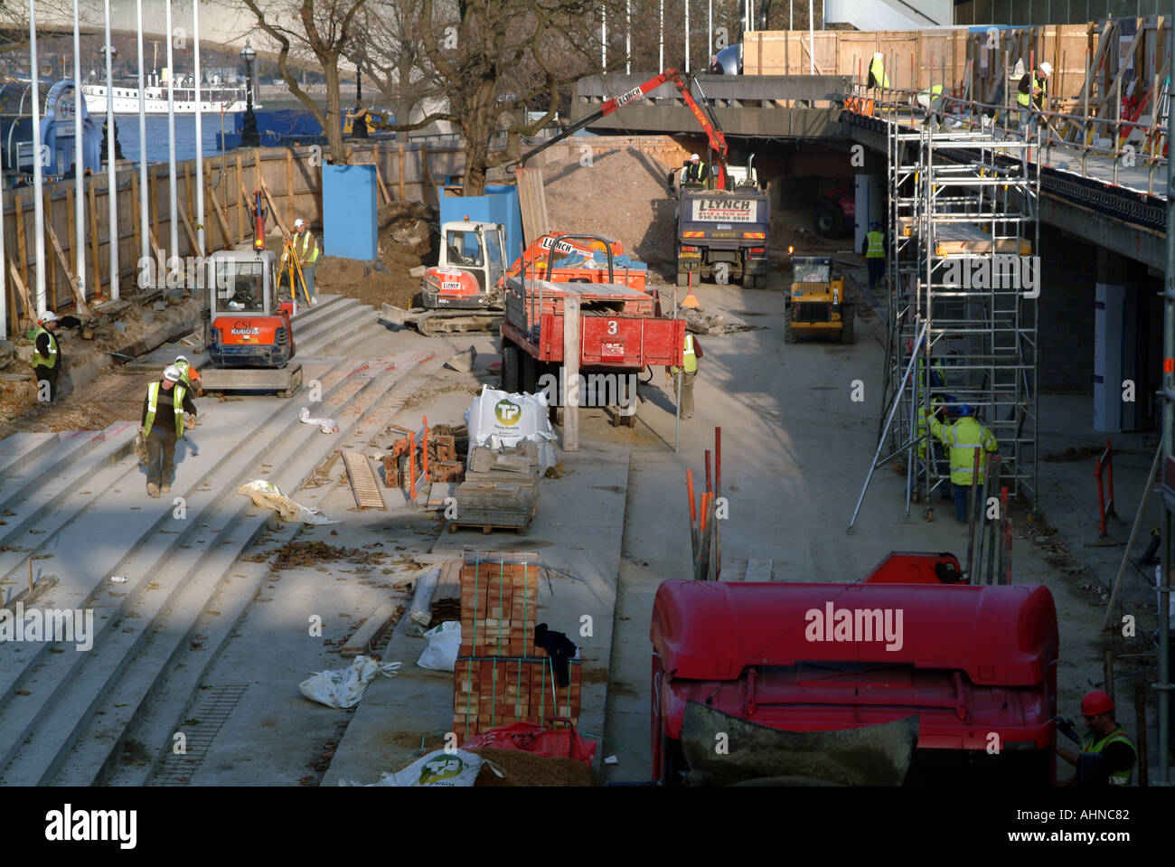 Royal Festival Hall Construction site in southbank Stock Photo - Alamy