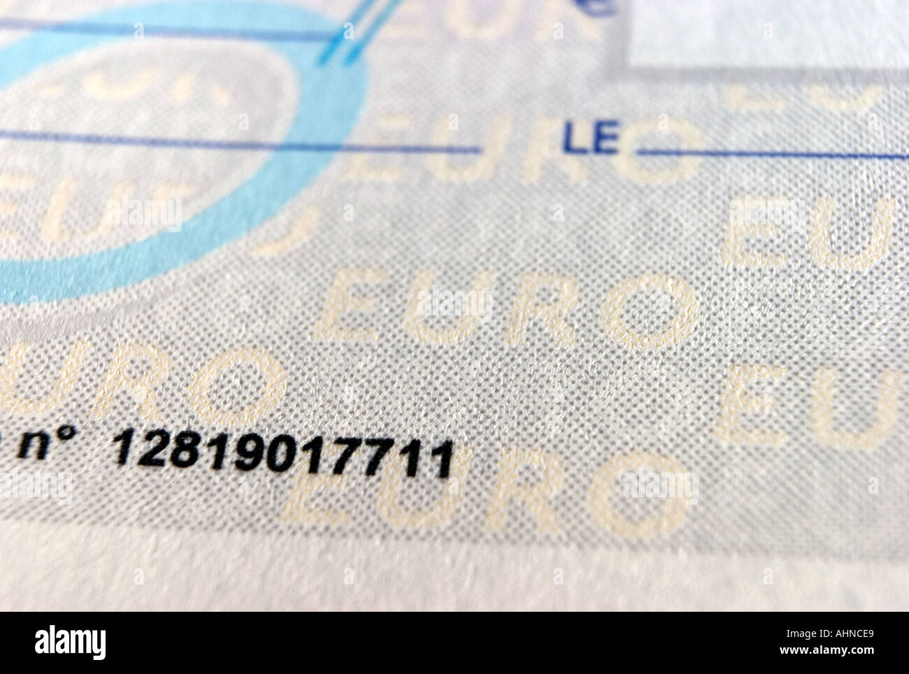 French check in euro currency Stock Photo - Alamy