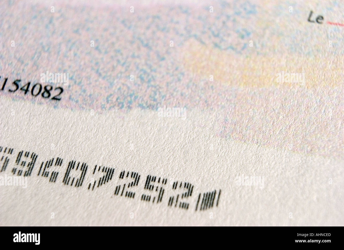 French check in euro currency with acount number Stock Photo - Alamy