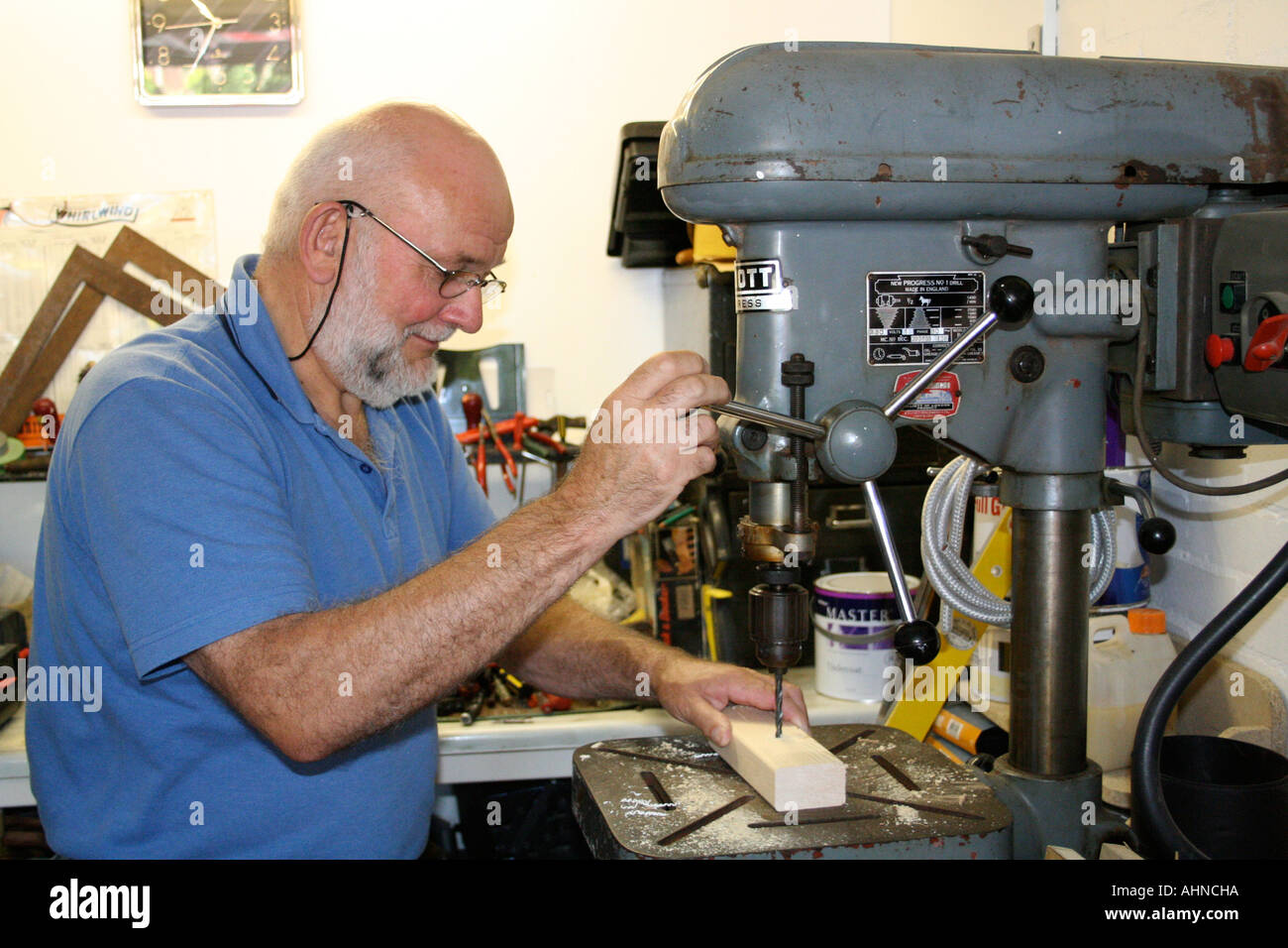 Bald man doing diy hi-res stock photography and images - Alamy