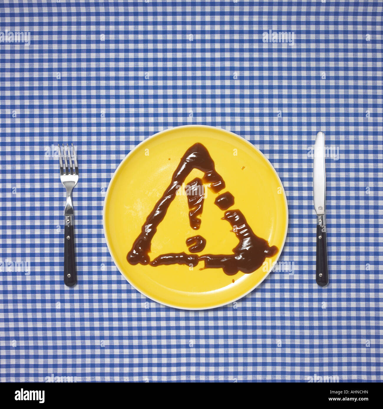 Warning sign DANGER on a plate Stock Photo - Alamy