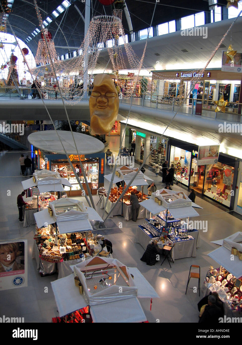 Christmas lights and decorations Cite Europe centre Calais northern ...