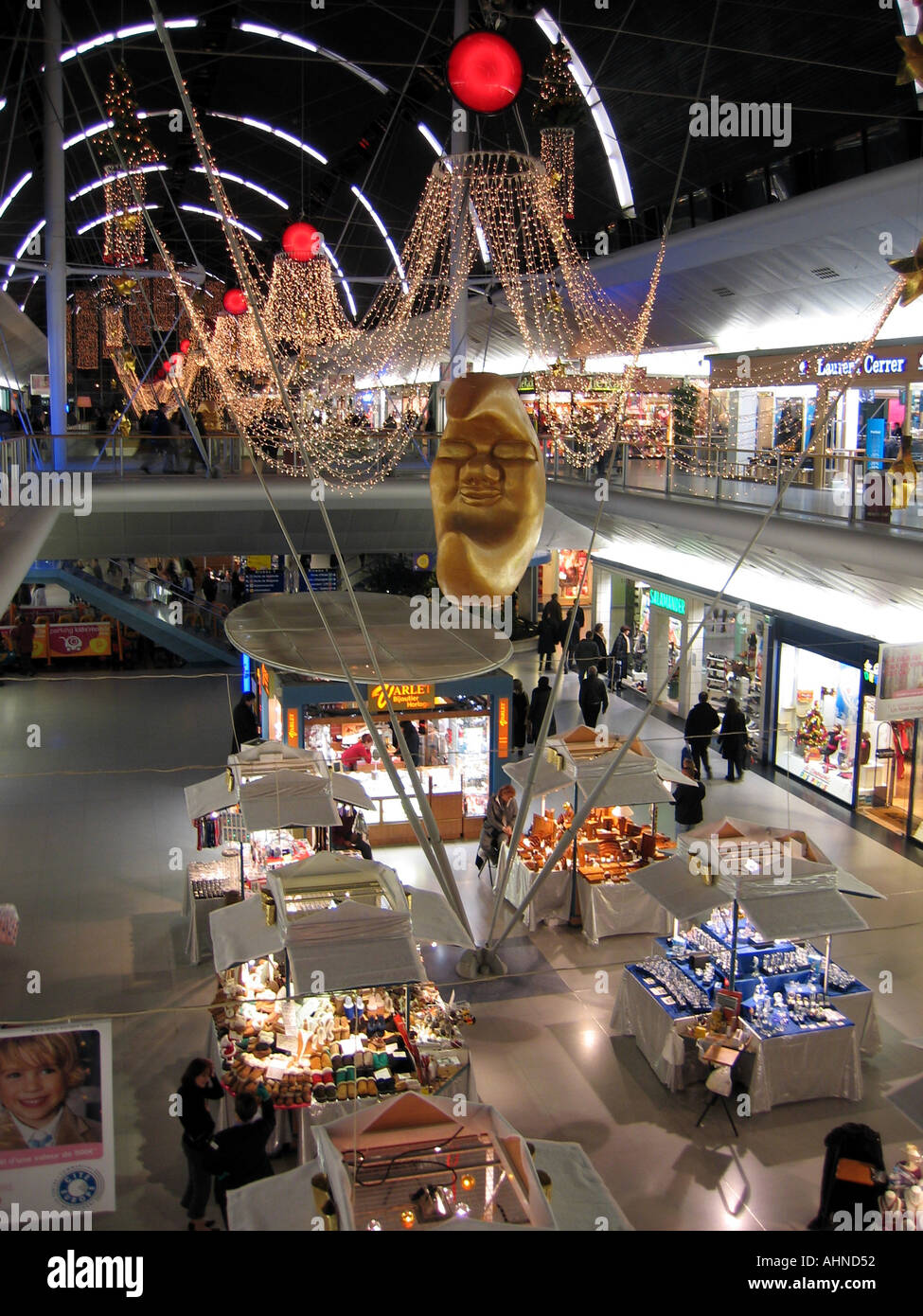 Christmas lights and decorations Cite Europe centre Calais northern ...