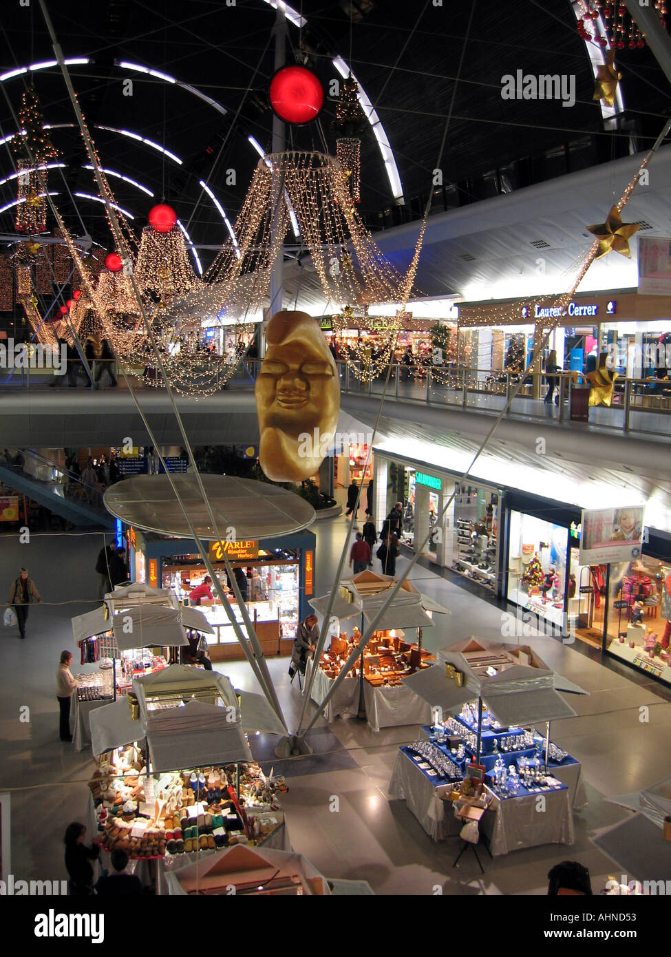 Christmas lights and decorations Cite Europe centre Calais northern ...