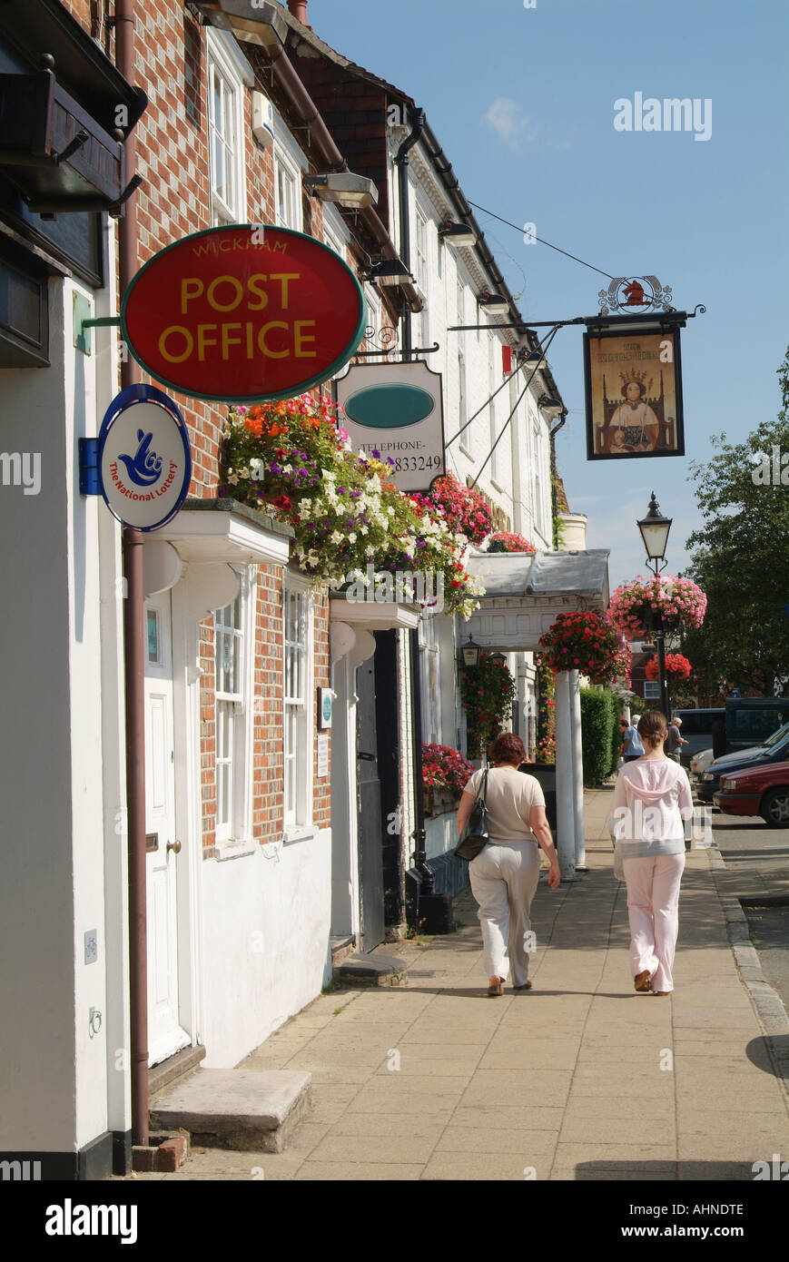 Old Post office sign, Wickham, Hampshire, Southern England Stock Photo ...