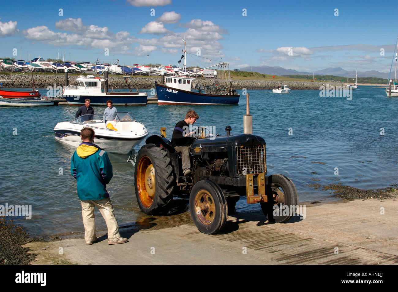 Tractor for launching boats hi-res stock photography and images - Alamy
