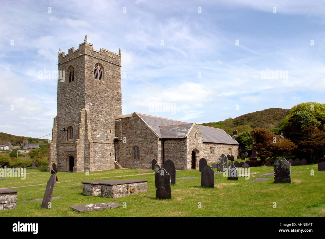 UK Wales Gwynedd Llanengan Church of Saint Engan Stock Photo - Alamy