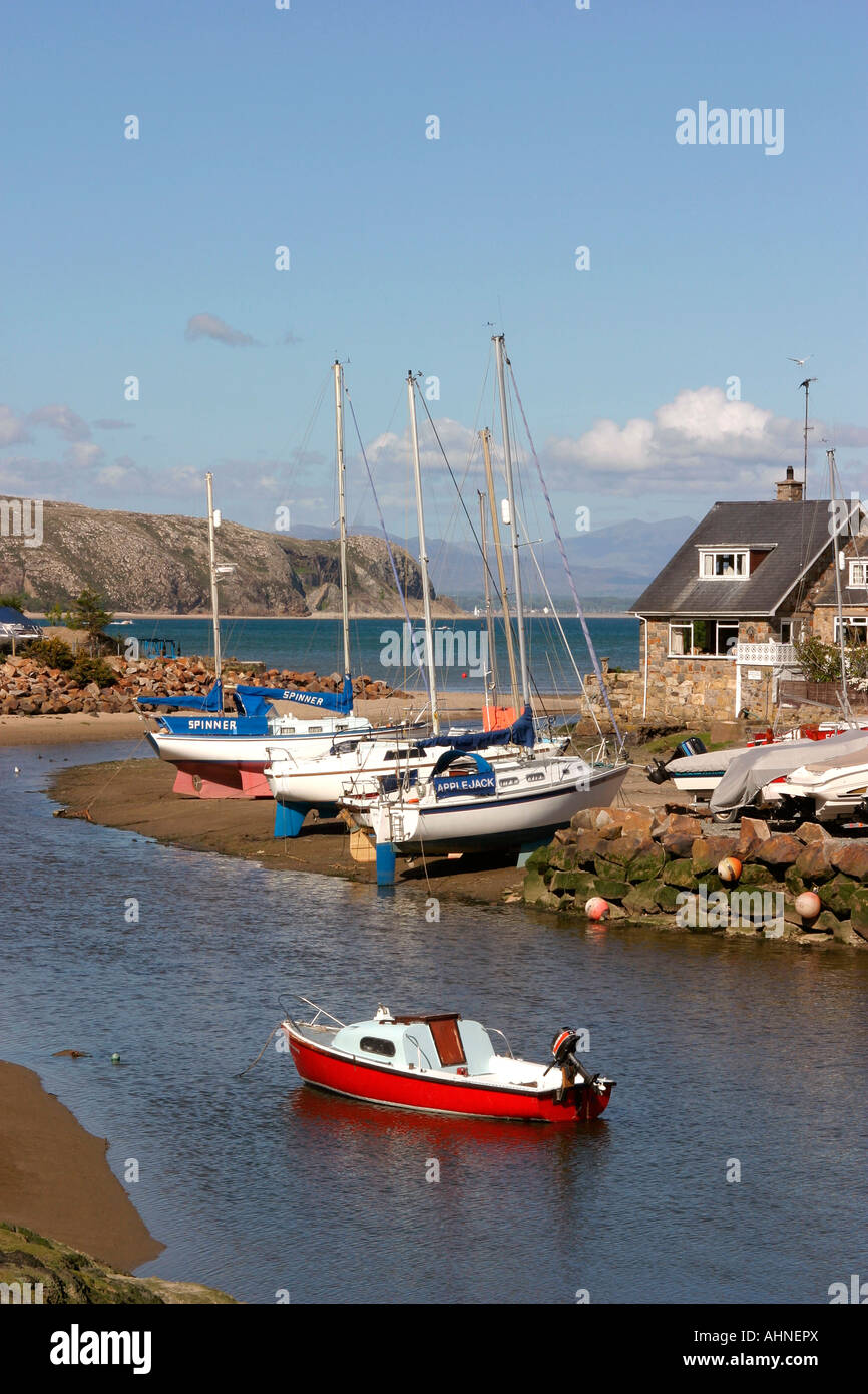 UK Wales Gwynedd Abersoch Harbour and River Soch Stock Photo - Alamy