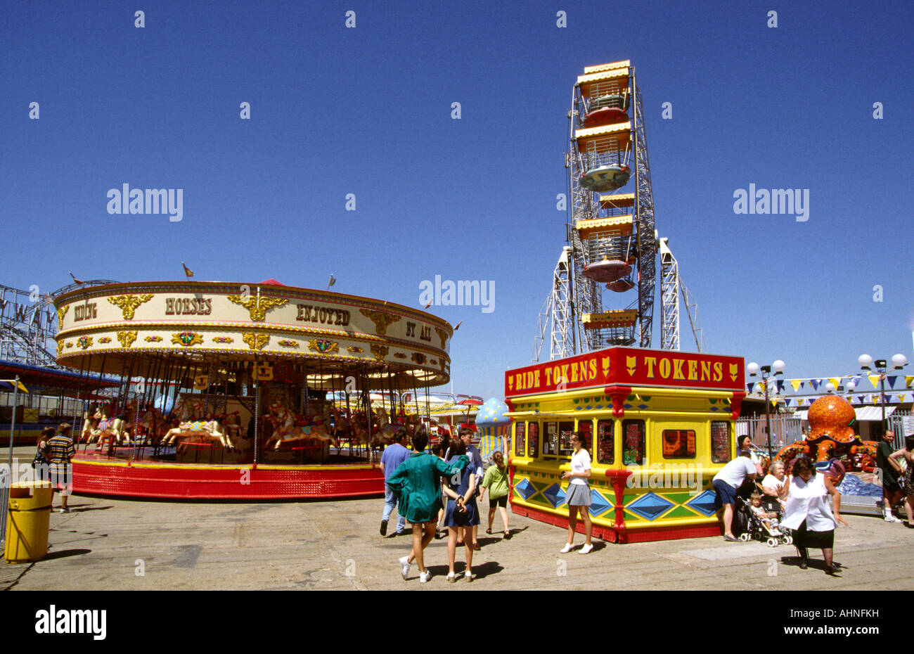 UK Hampshire Southsea funfair Stock Photo - Alamy